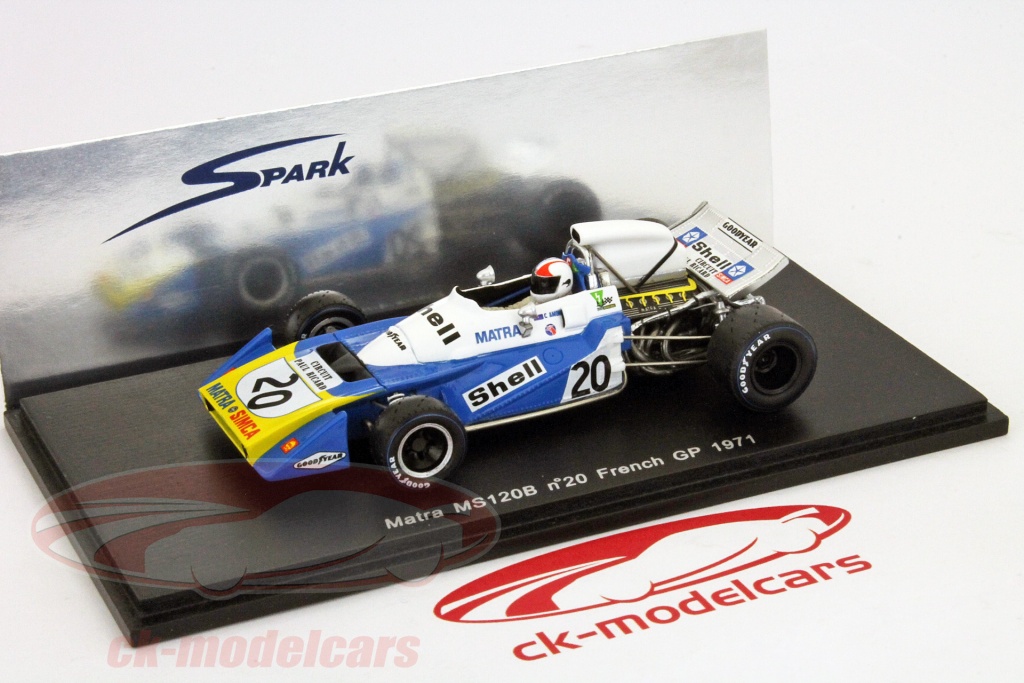 Spark 1:43 C. Amon Matra MS120B #20 GP France Formula 1 1971 S1603 ...