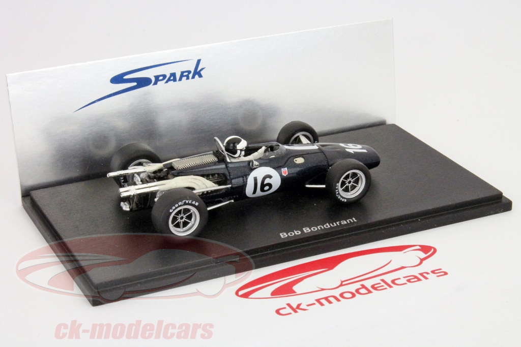 Spark 1:43 B. Bondurant Eagle Weslake #16 GP Mexico Formula 1 1966 S1622 model car S1622 ...