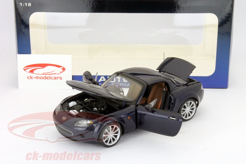 AUTOart 1:43 Mazda MX-5 Roadster built in 2006 blue 1:18 75976 model ...