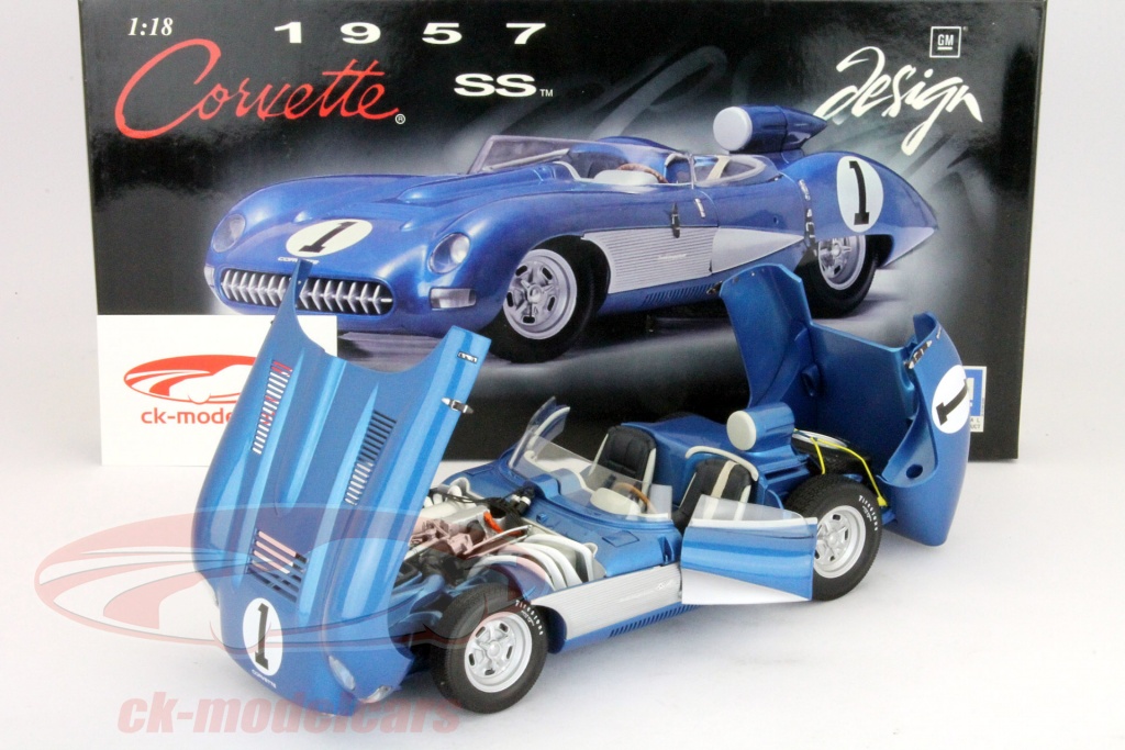 AUTOart 1:18 Chevrolet Corvette SS built in 1957 blue 71051 model car ...