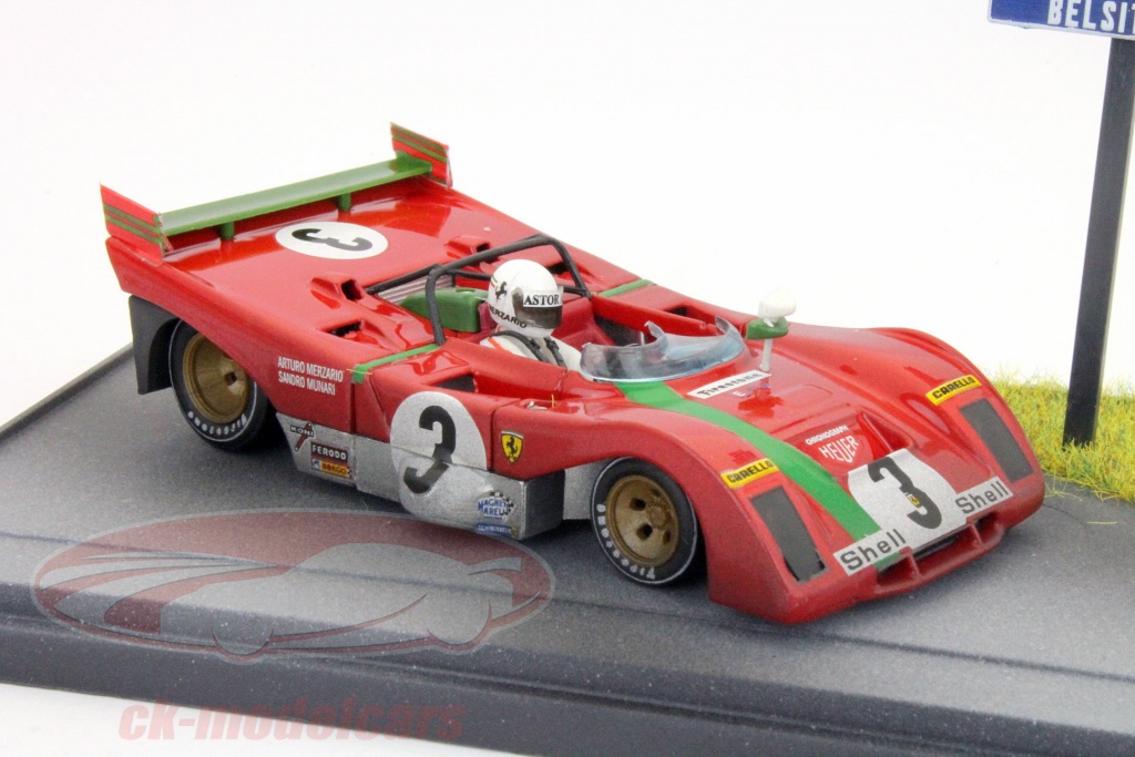 Brumm 1:43 Ferrari 312 PB #3 Winner Targo Florio 1972 Merzario, Munari ...