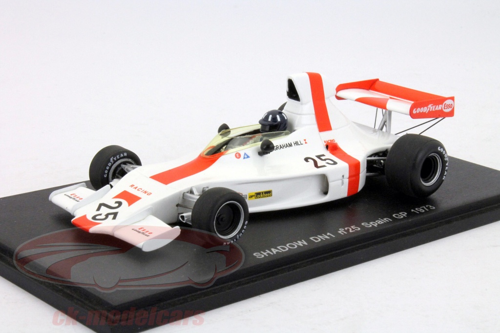 Spark 1:43 G. Hill Shadow DN1 #25 Spain GP Formel 1 1973 S1683 ...