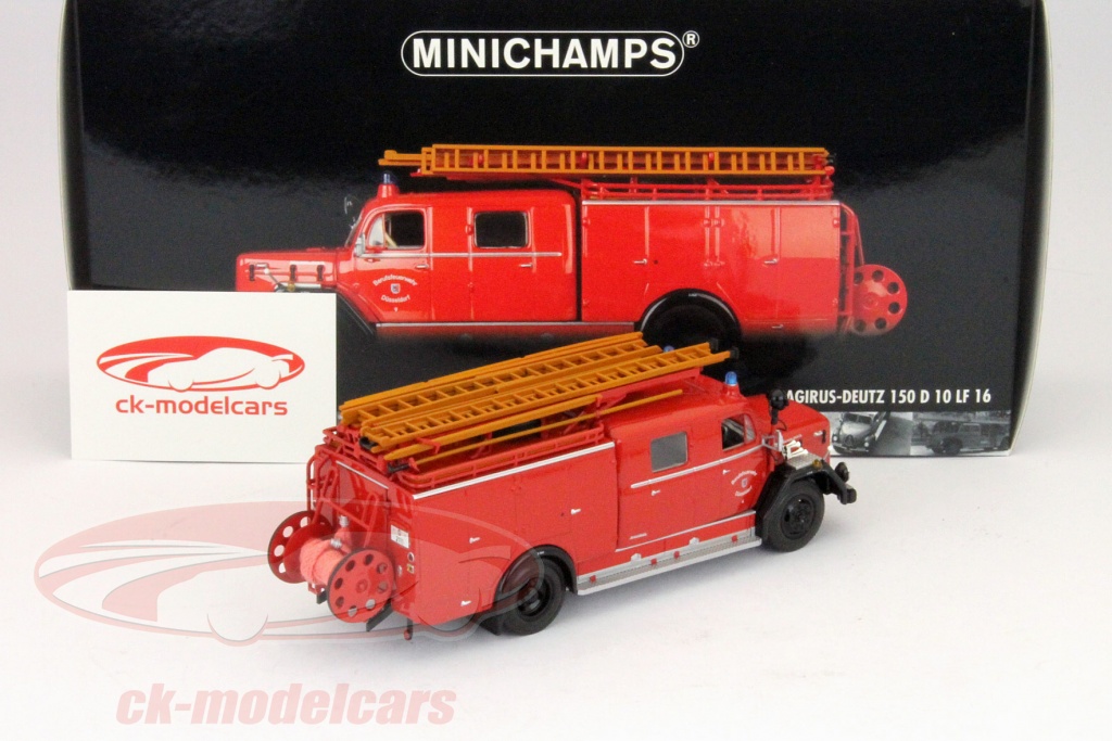 Minichamps 1:43 Magirus-Deutz 150 D 10 LF 16 pompiers Düsseldorf 439144071 modèle voiture ...