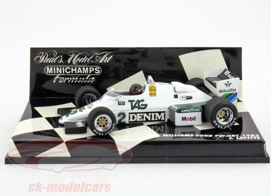Minichamps 1:43 Jacques Laffite Williams Ford FW08C formula 1 1983 ...