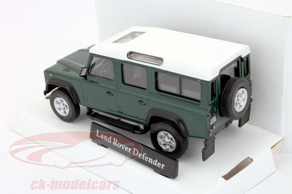 Cararama 1:43 Land Rover Defender 110 green - white CK9991639 model car ...