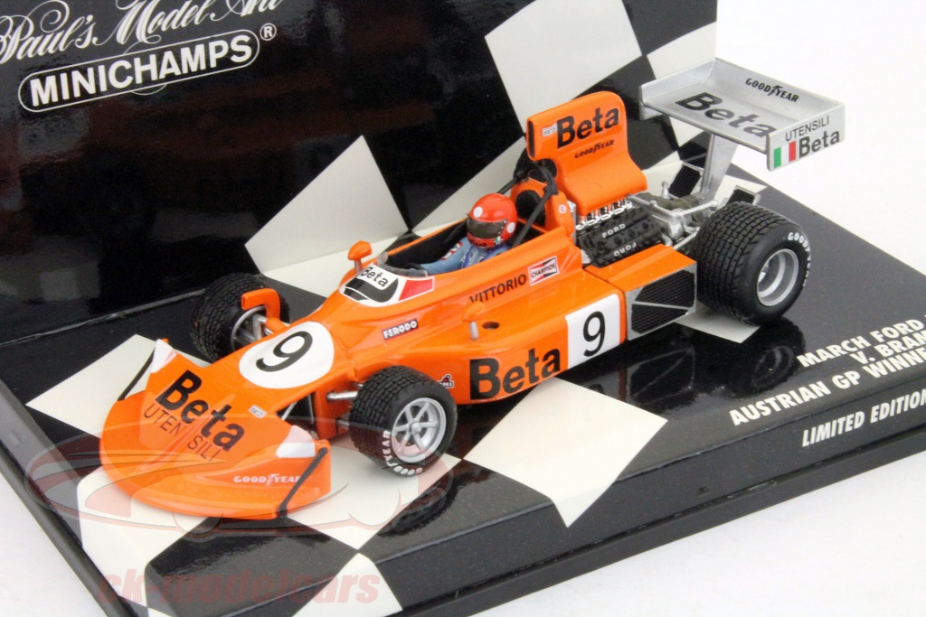 Minichamps 1:43 V. Brambilla March Ford 751 Winner Austrian GP Formula ...