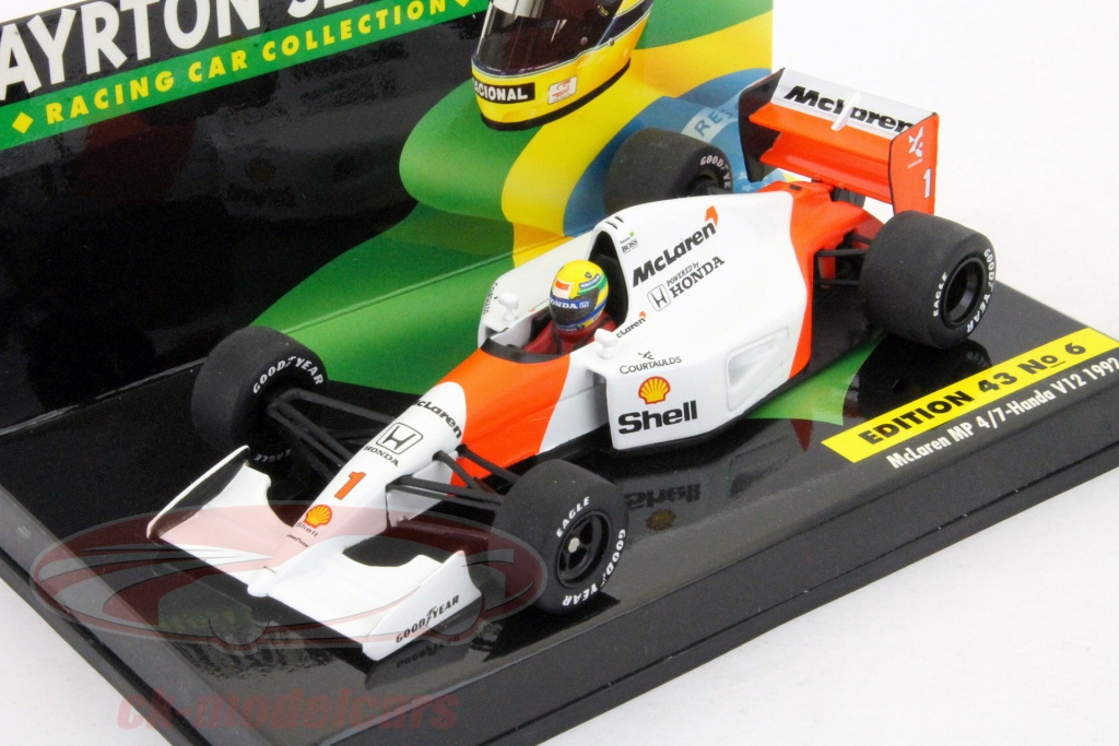 Minichamps 1:43 Ayrton Senna McLaren MP4 / 7A Honda V12 Fórmula 1 1992 CK9991670 modelo coche ...