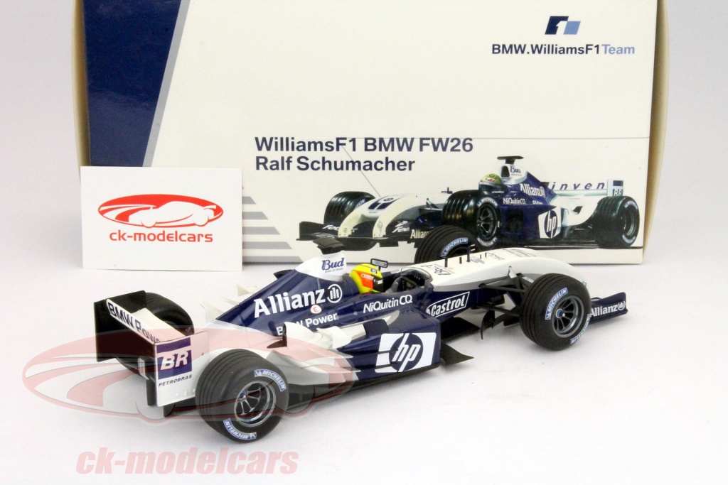 Minichamps 1:18 Ralf Schumacher BMW Williams FW26 #4 Formel 1 2004 ...
