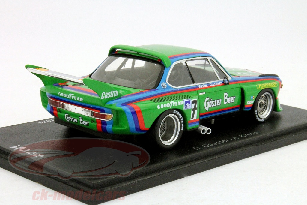 Spark 1:43 BMW CSL #7 Winner 1000km Nurburgring 1976 Quester, Cancer ...