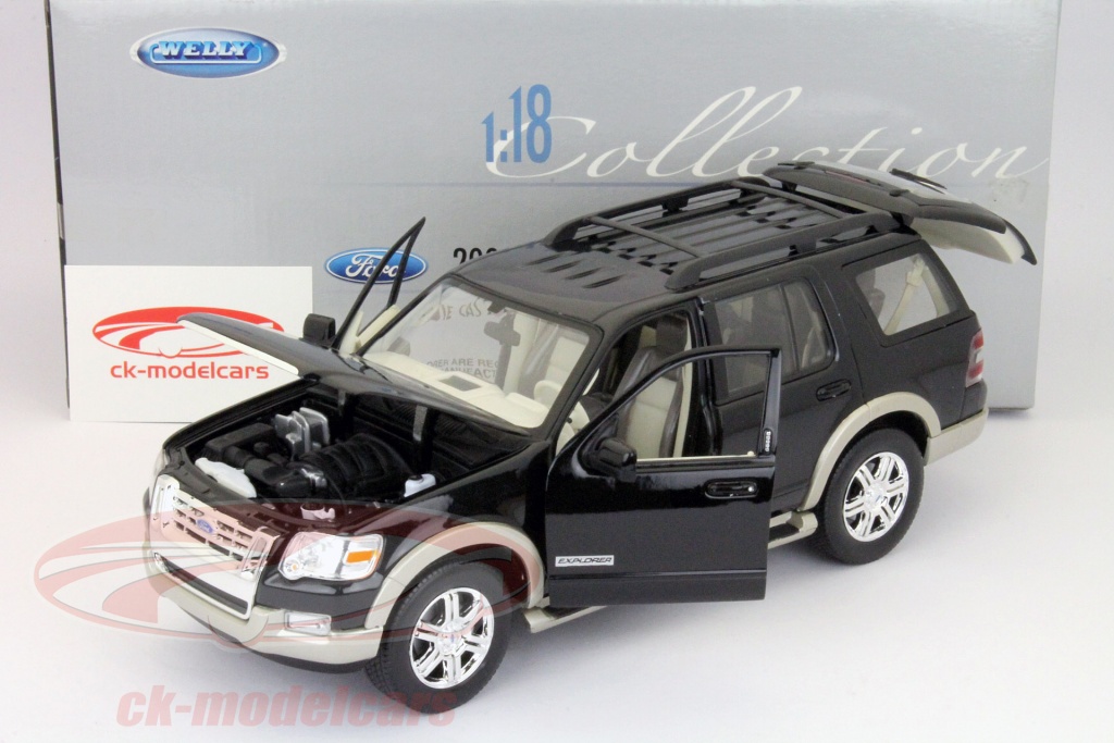 Welly 1:18 Ford Explorer Eddie Bauer Baujahr 2006 schwarz 75594 ...