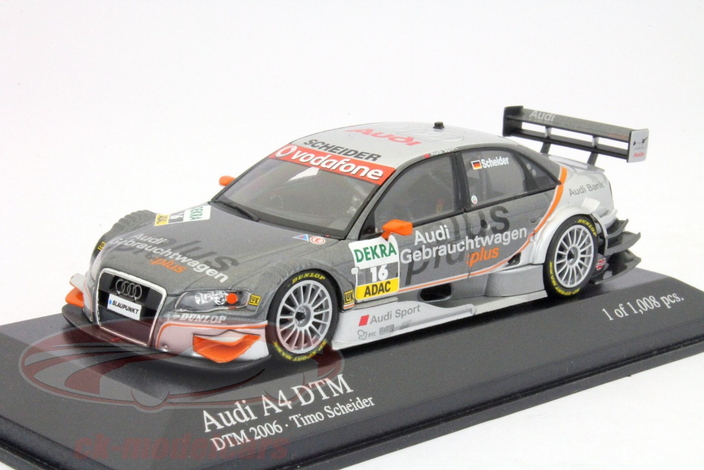 Minichamps 1:43 Timo Scheider Audi A4 DTM #16 DTM 2006 400061516 model car 400061516 4012138072794