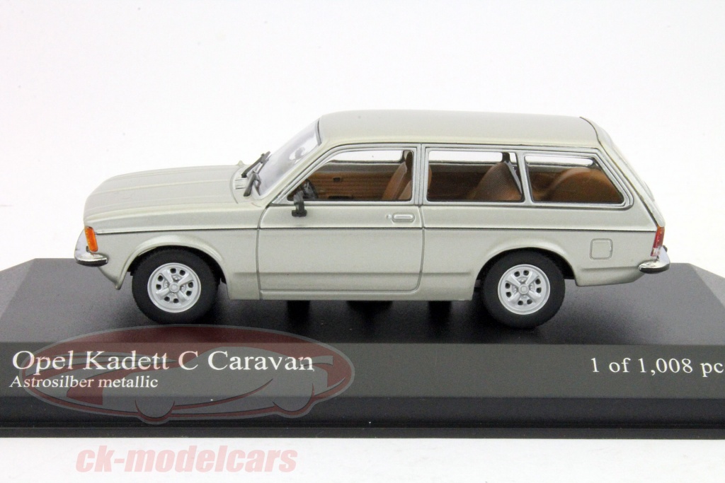 Minichamps 1:43 Opel Kadett C Caravan Année 1978 argent métallique ...