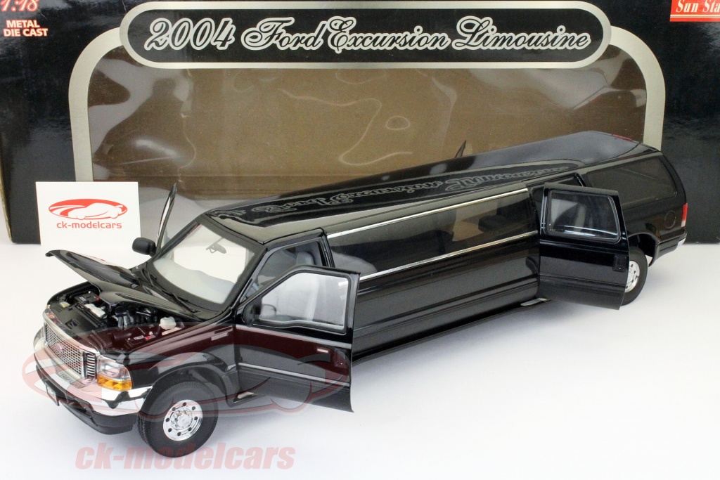 Sun Star Models 1:18 Ford Excursion Limousine 2002 black 3931 model car ...