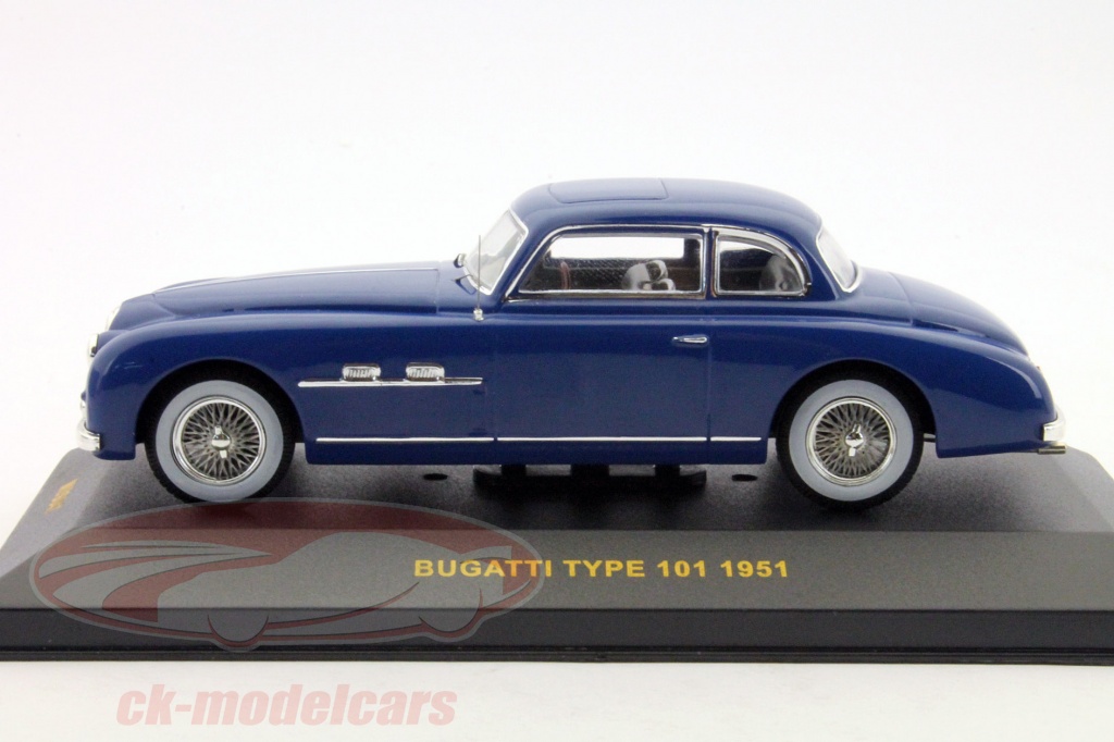 Ixo 1:43 Bugatti Type 101 year 1951 blue MUS047 model car MUS047 ...