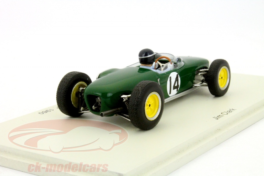 Spark 1:43 ジム・クラーク、ロータス18＃14フォーミュラ1 1960第三GPポルトガル S1840 モデル 車 S1840 ...
