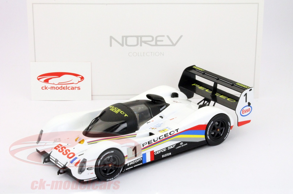 Norev 1:18 Peugeot 905 #1 24h LeMans 1993 Dalmas, Boutsen, Fabi 184775 model car 184775 ...