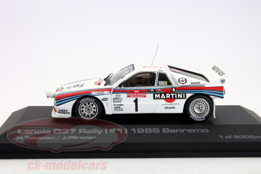 HPI 1:43 Lancia 037 Rally #1 Rally Sanremo 1985 Toivonen / Piironen 958 ...