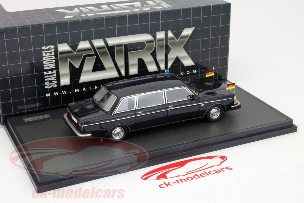 Matrix 1:43 Volvo 264 TE DDR State limousine dark blue 12106-023 model ...