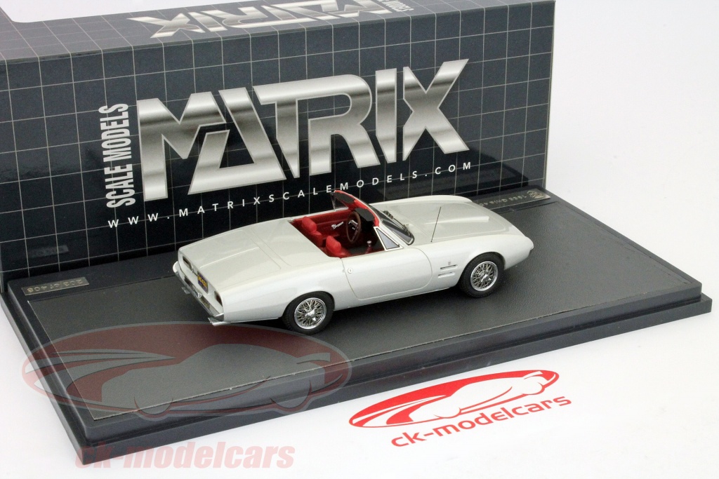 Matrix 1:43 Ghia 450 SS Connvertible year 1966 white 10701-031 model ...