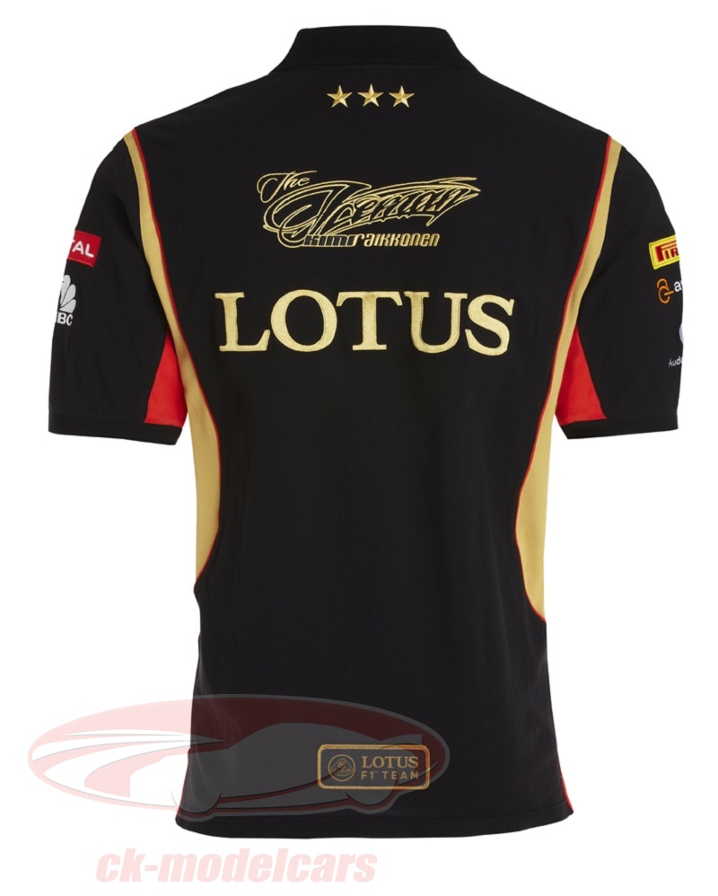 Kimi Raikkönen Lotus formula 1 2013 Polo-Shirt black & gold size XL X ...