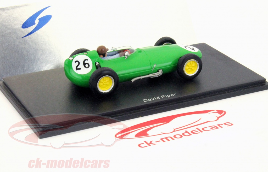 Spark 1:43 D. Piper Lotus 16 #26 British GP de Fórmula 1 1960 S1822 ...
