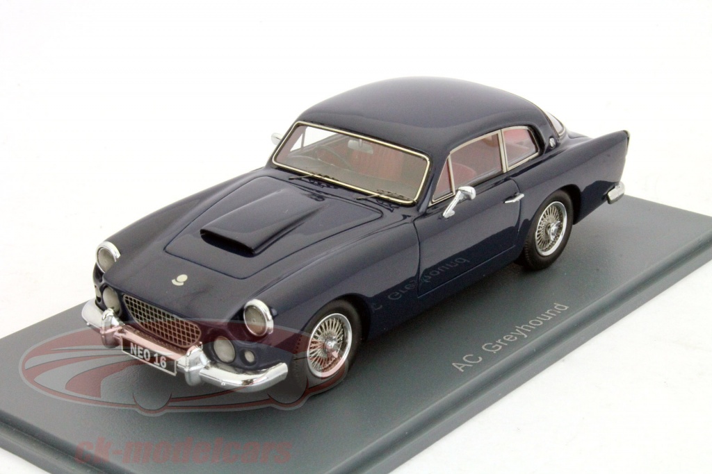 Neo 1:43 AC Greyhound dark blue RHD NEO45016 model car NEO45016 ...