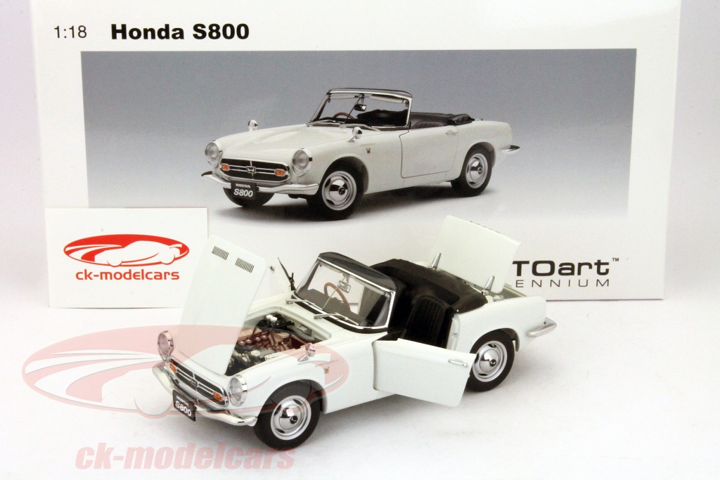 AUTOart 1:18 Honda S800 Roadster year 1966 white 73278 model car 73278 674110732788