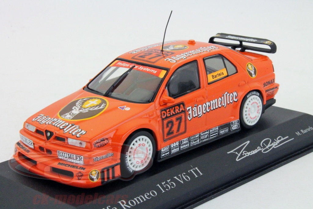 Minichamps 1:43 M. Bartels Alfa Romeo 155 V6 TI DTM 1994 #27 Jagermeister 430940127 modèle ...