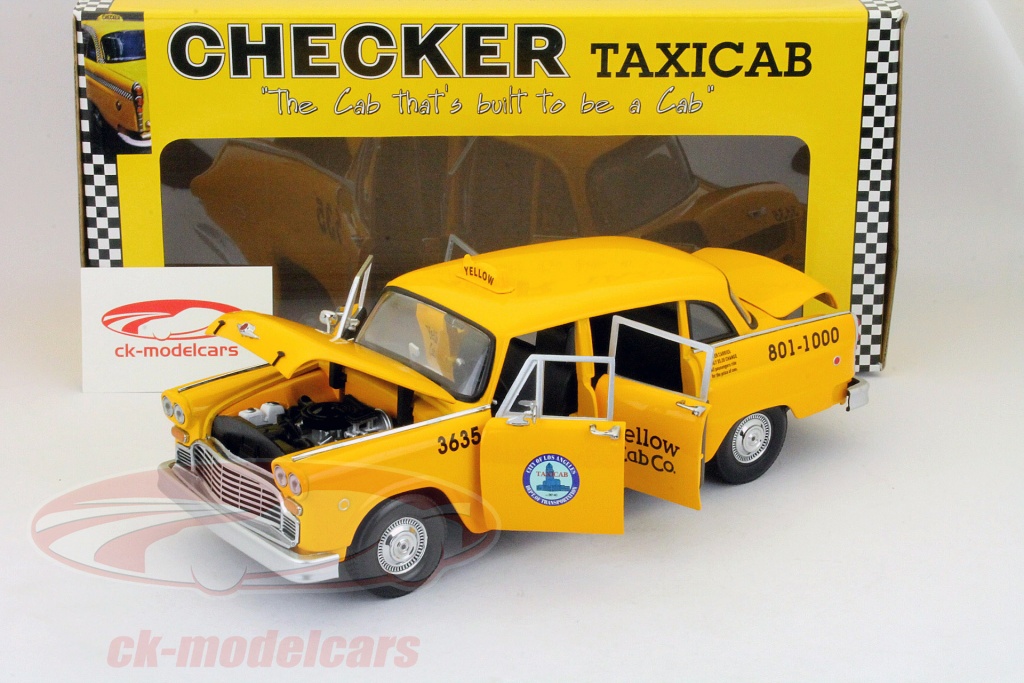 Sun Star Models 1:18 Los Angeles Checker Cab A11 Baujahr 1981 Taxi 2503 ...