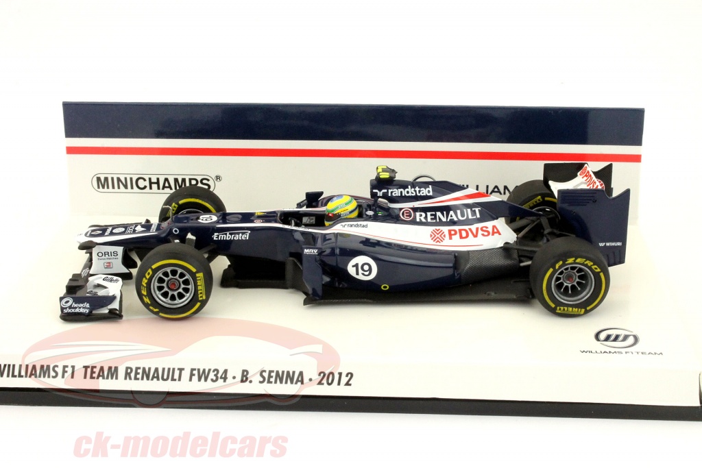 Minichamps 1:43 Bruno Senna Williams FW34 Formula 1 2012 410120019 ...