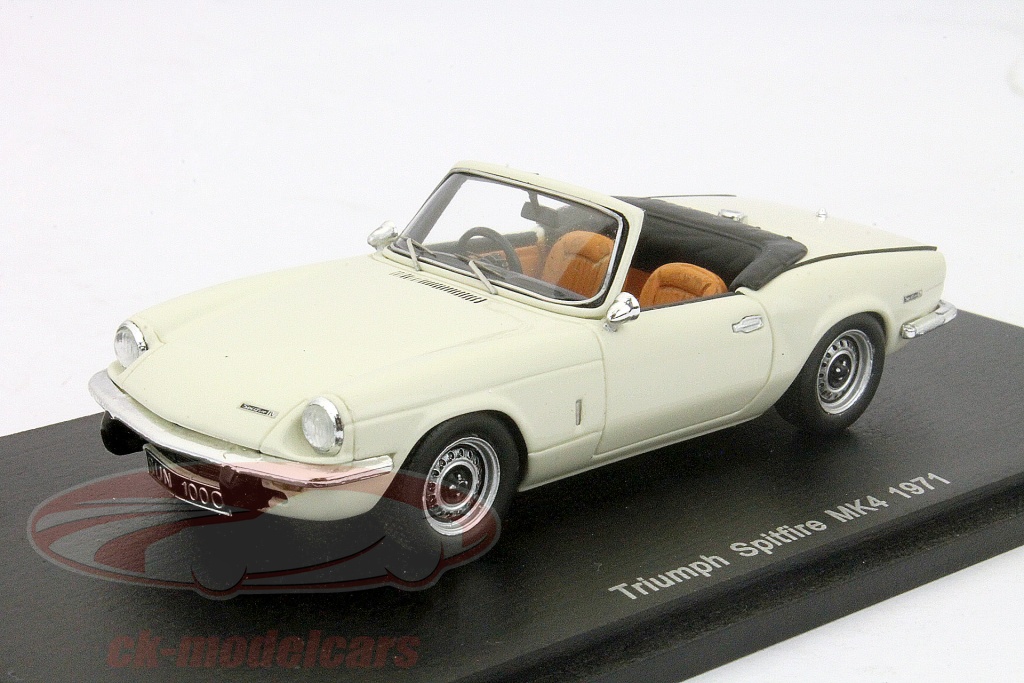 Spark 1:43 Triumph Spitfire MK4 RHD 1971 cream white S1409 model car ...