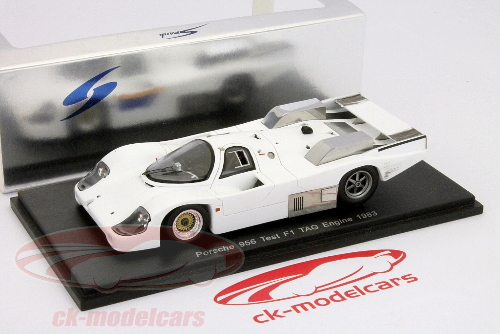 Spark 1:43 Porsche 956 test engine TAG F1 1983 white S3410 model car ...