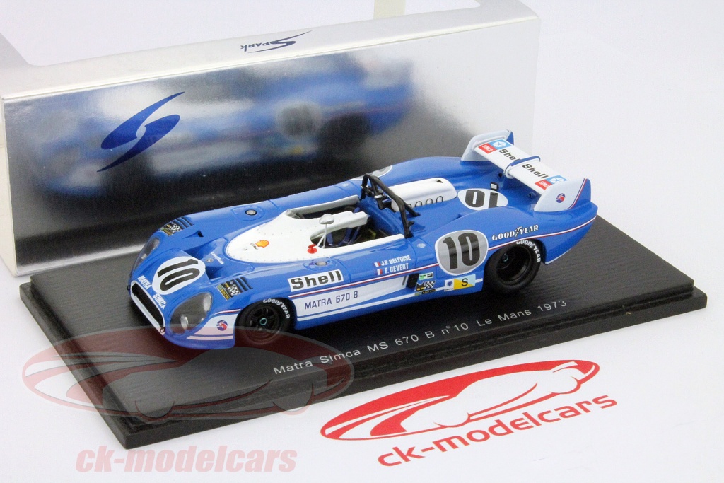 Spark 1:43 Matra Simca MS 670 B #10 24h Le Mans 1973 Beltoise, Cevert ...
