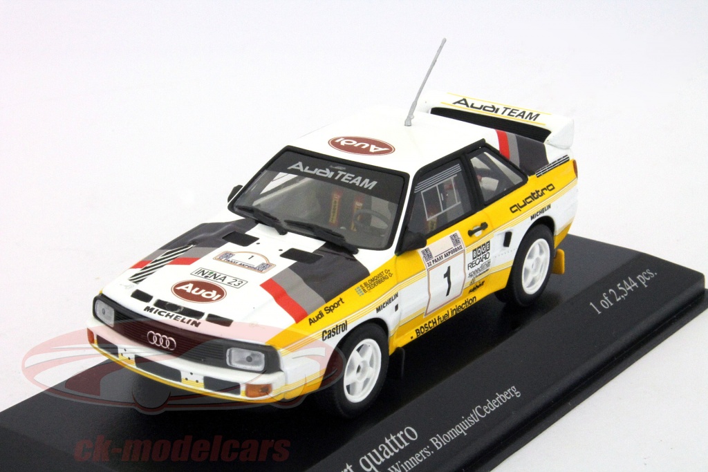 Minichamps 1:43 #1 Audi Sport Quattro Rally Acropolis 1985 Blomquist ...