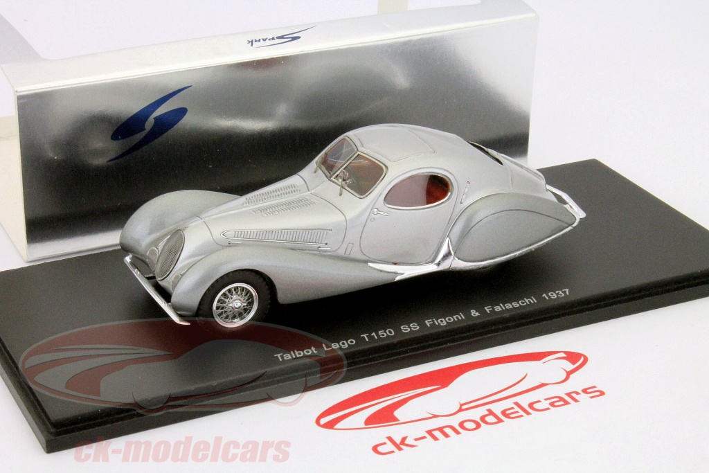Spark 1:43 Talbot Lago T150 SS Figoni & Falaschi year 1937 silver S2714 ...
