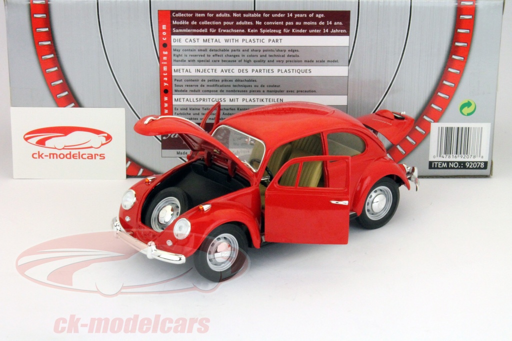 Yat Ming 1:18 Volkswagen Beetle Volkswagen Beetle 1967 red 92078 model ...