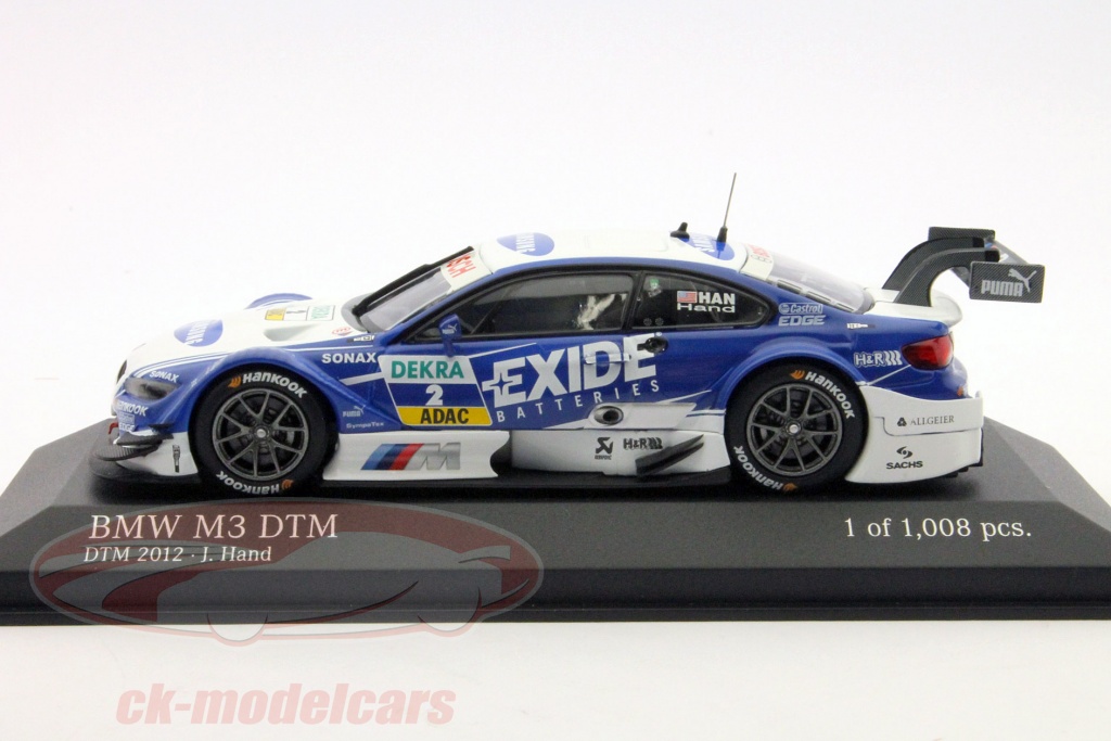 Minichamps 1:43 BMW M3 DTM (E92) #2 DTM 2012 Joey Hand 410122202 model ...