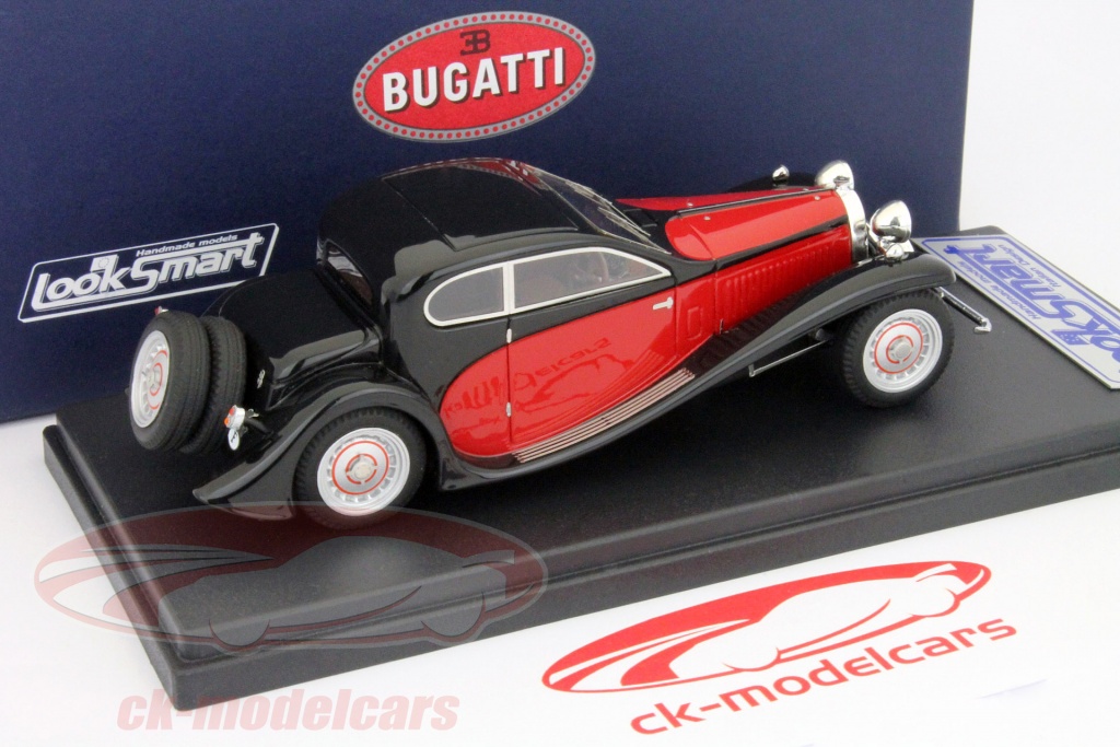 LookSmart 1:43 Bugatti Type 50T year 1930 black red LS416B model car LS416B