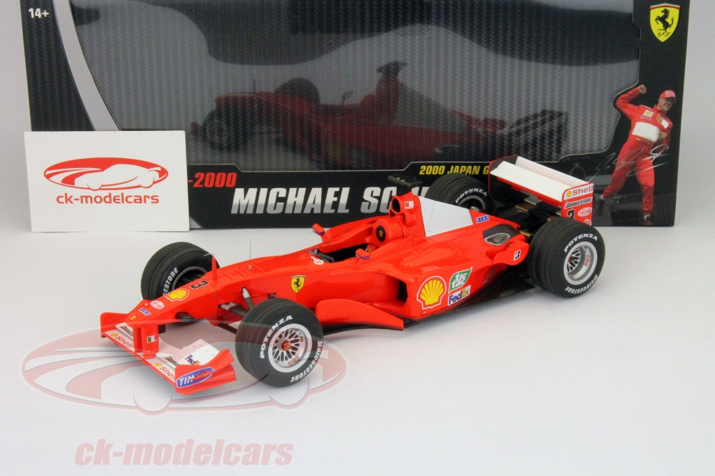 HotWheels Elite 1:18 Schumacher Ferrari F2000 GP Japan formula 1 ...