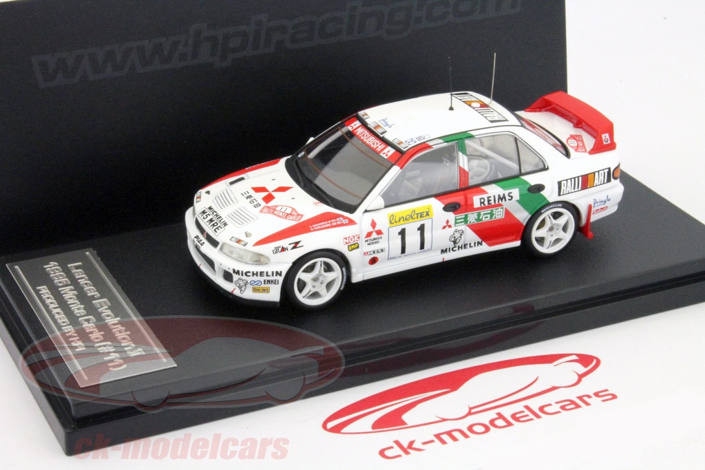 HPI 1:43 Mitsubishi Lancer Evolution II #11 Rally Monte Carlo 1995 8545 ...