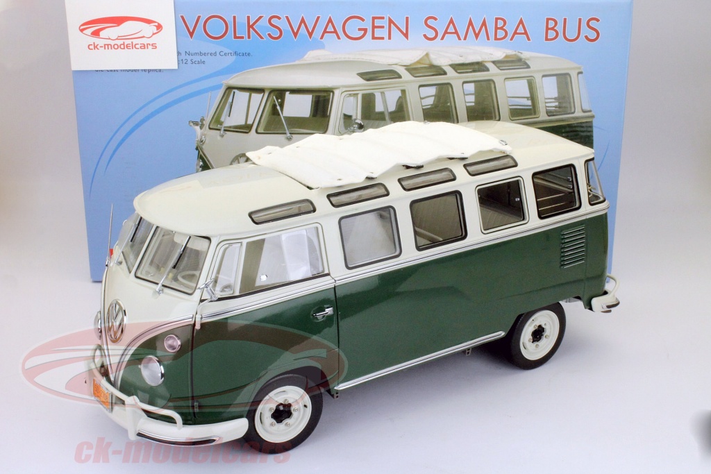 Sun Star Models 1:12 Volkswagen VW Samba Bus Baujahr 1962 grün / beige ...