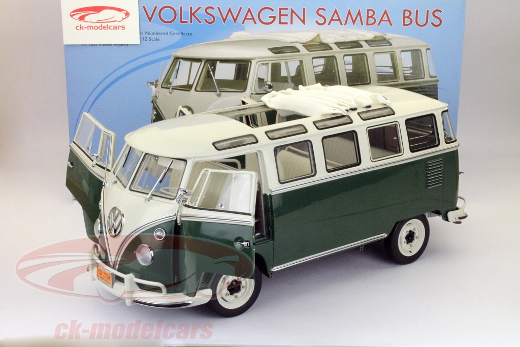 Sun Star Models 1:12 Volkswagen VW Samba Bus Baujahr 1962 grün / beige ...
