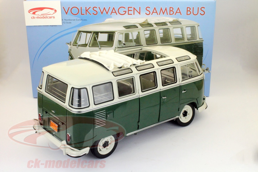 Sun Star Models 1:12 Volkswagen VW Samba Bus 1962 green / beige 5078 ...