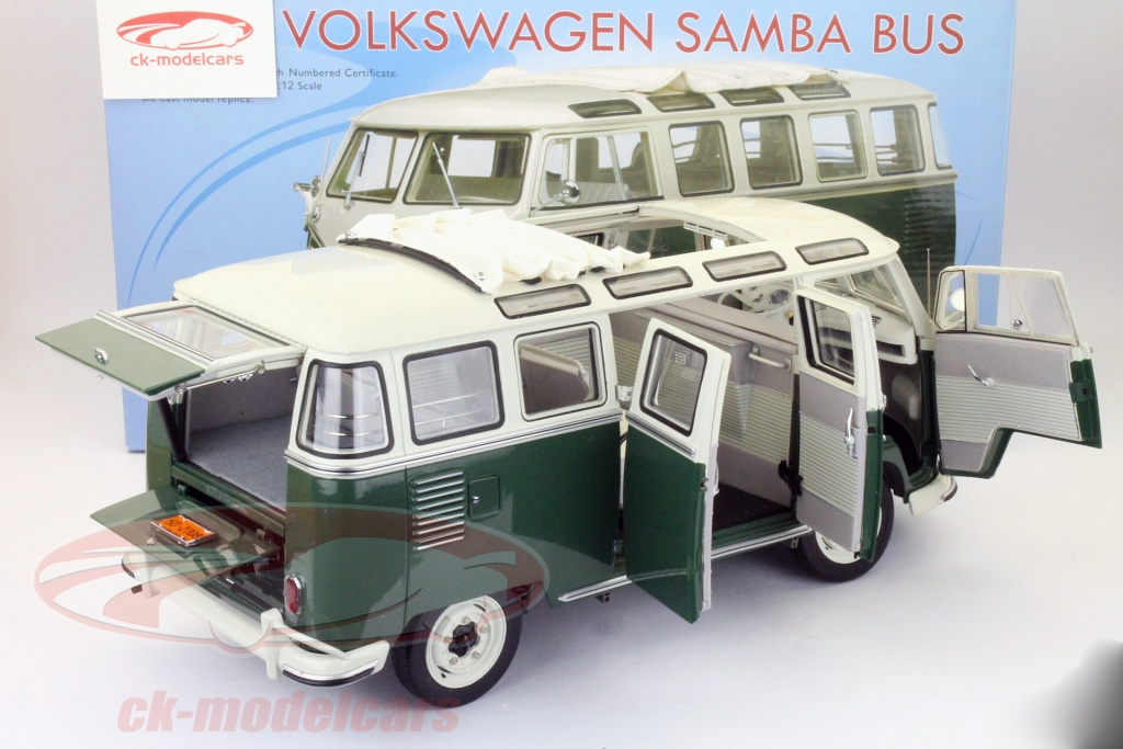 Sun Star Models 1:12 Volkswagen VW Samba Bus 1962 green / beige 5078 ...