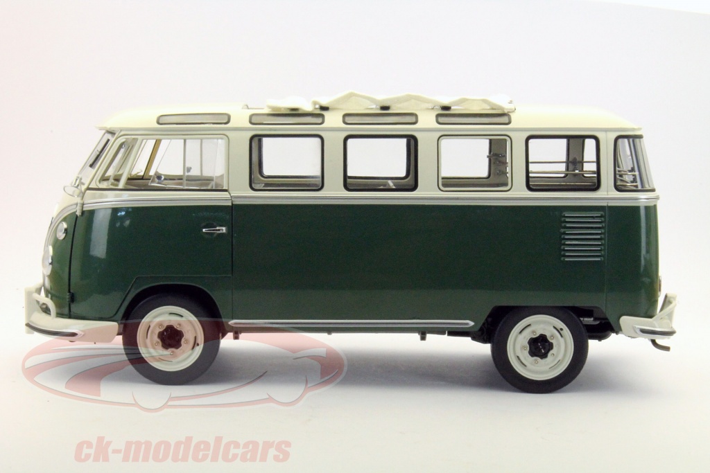 Sun Star Models 1:12 Volkswagen VW Samba Bus 1962 green / beige 5078 ...