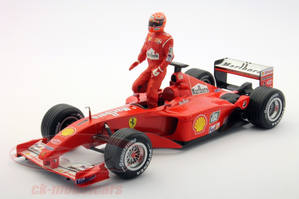 HotWheels 1:18 Michael Schumacher Ferrari F2001 de Fórmula 1 Campeón ...