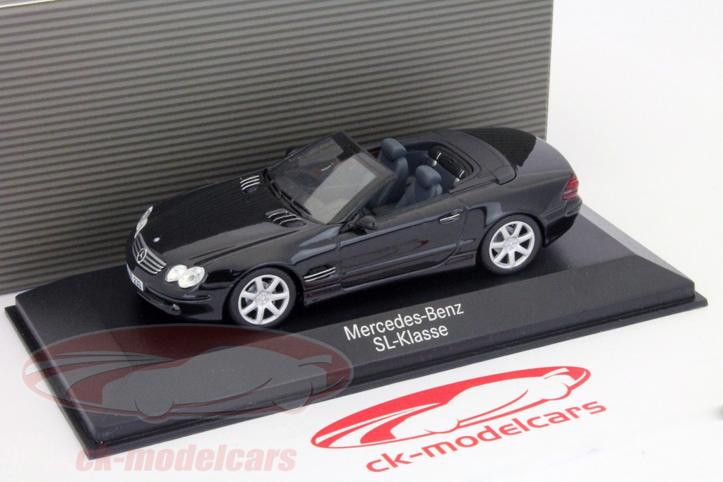 Minichamps 1:43 Mercedes Benz SL-Class model 2001 obsidianschwarz MB ...
