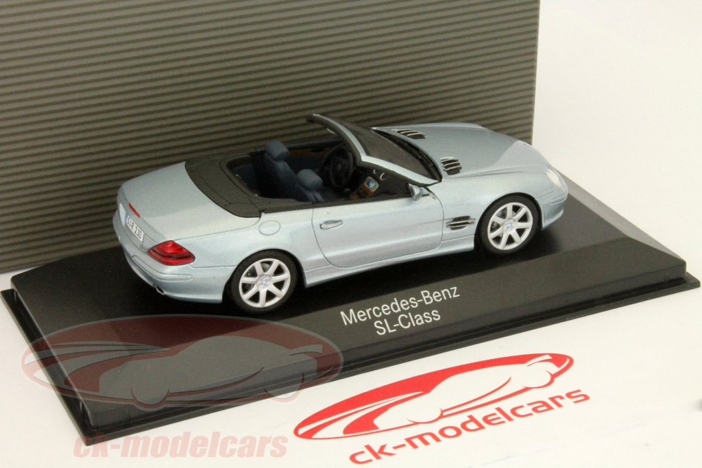 Minichamps 1:43 Mercedes Benz SL-Class model 2001 silver tellurium MB ...
