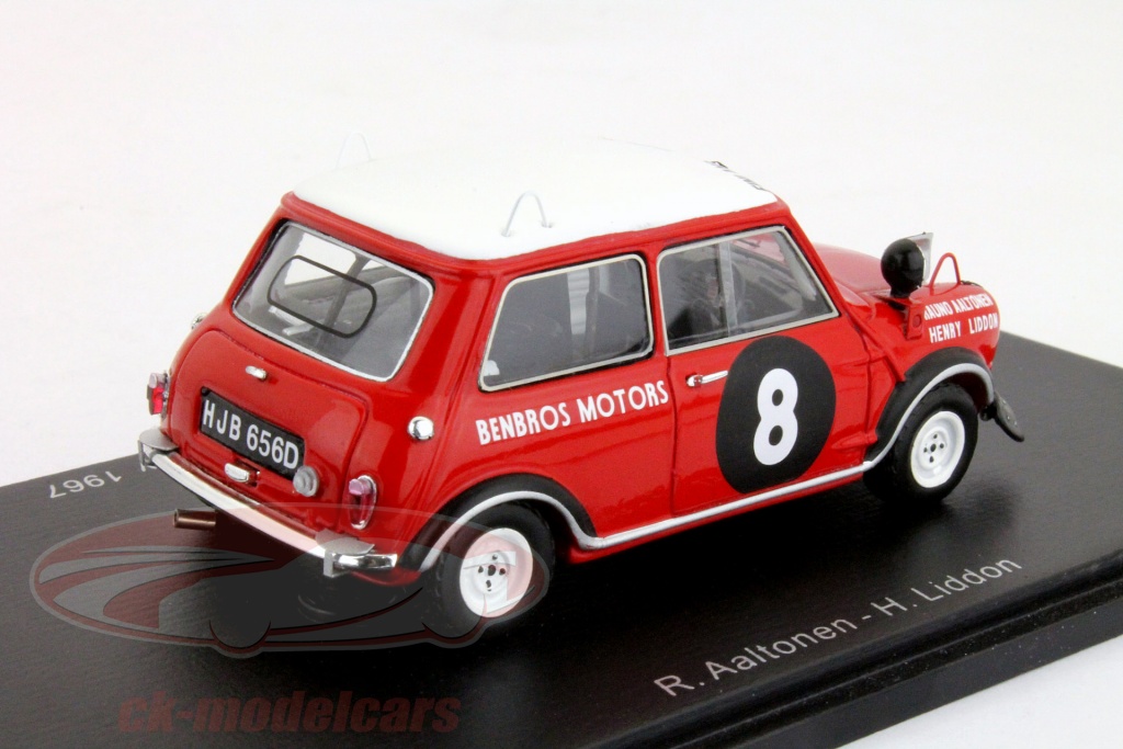 Spark 1:43 Mini Cooper #8 Africa Rally 1967 Aaltonen, Liddon S2660 ...