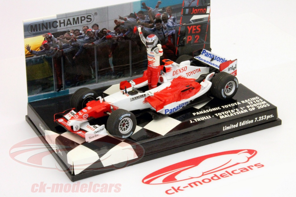 Minichamps 1:43 J. Trulli Toyota TF105 GP Malaysia Formula 1 2005 ...